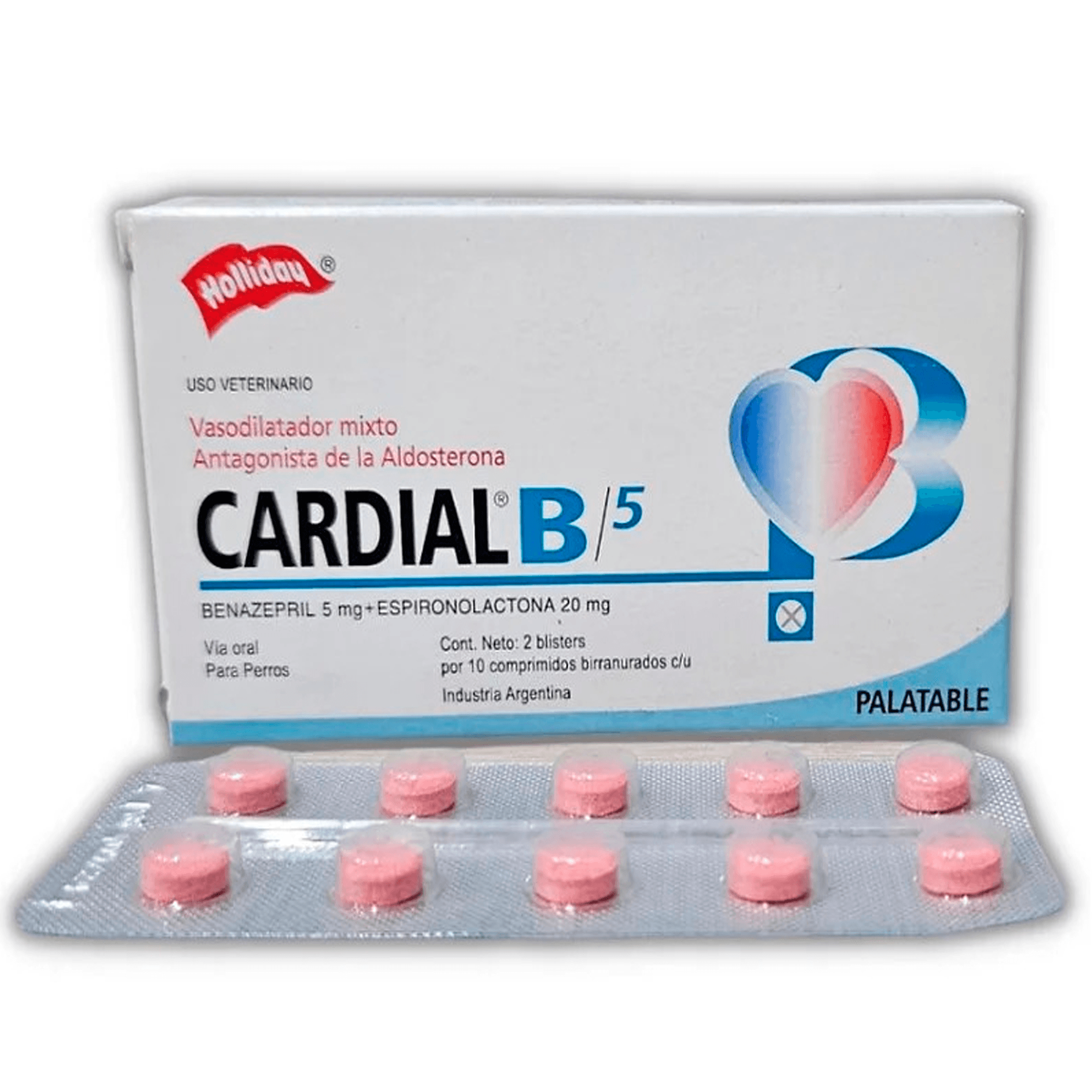Medicamento Holliday Cardial B5 Perro blister 10 comprimidos -FARMACIA-