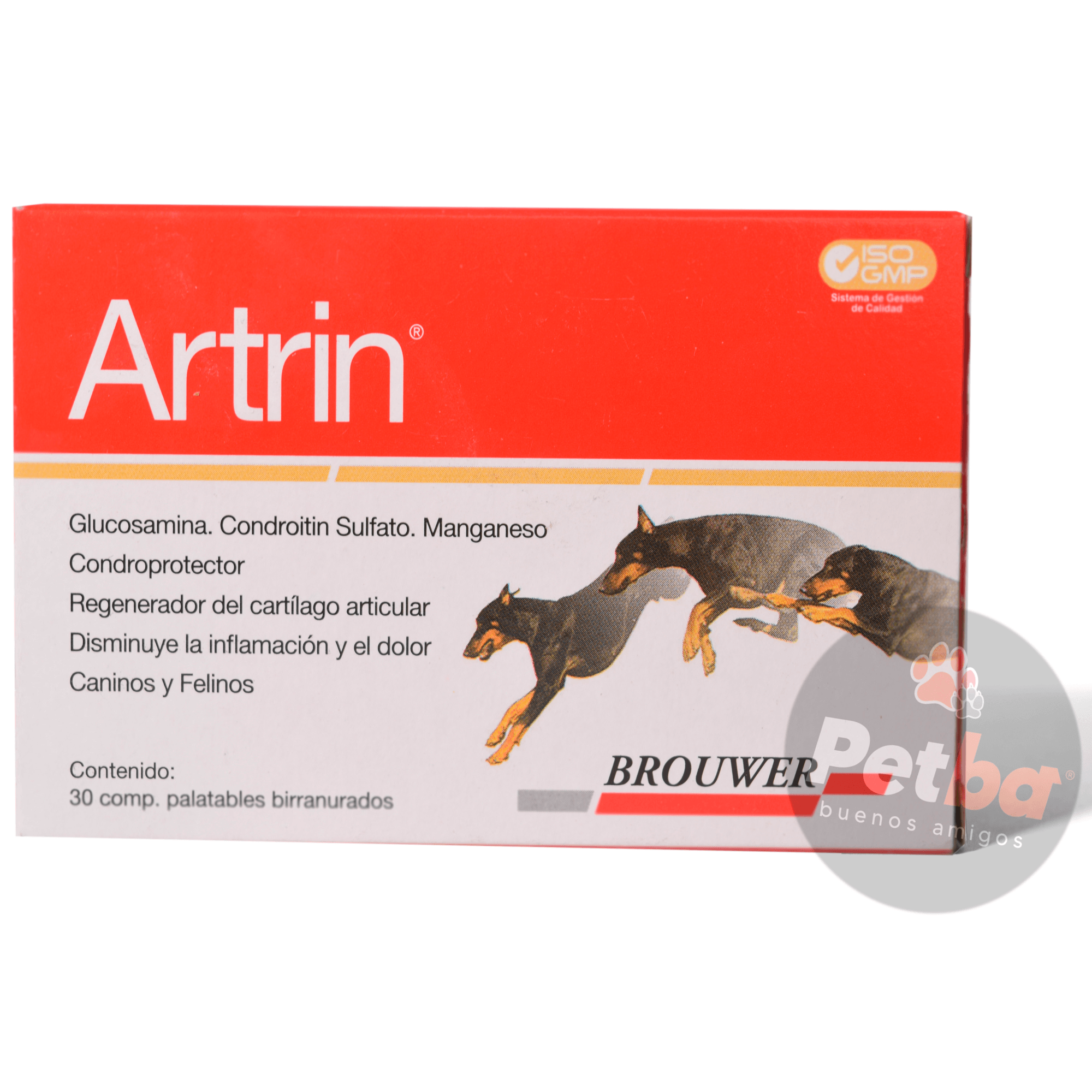Medicamento Brouwer Artrin Perro caja de 30 comprimidos -FARMACIA-