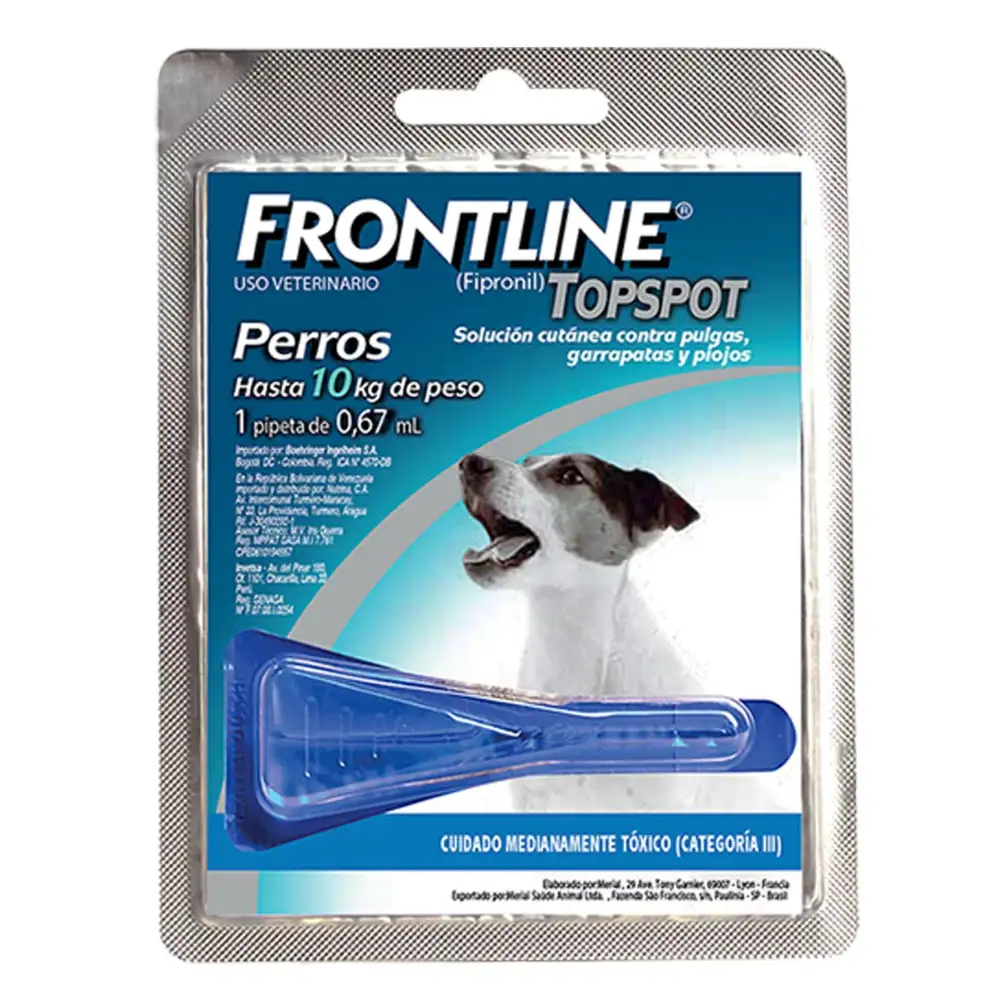 Frontline Pipeta Spot On Perro hasta 10kg -Farmacia-
