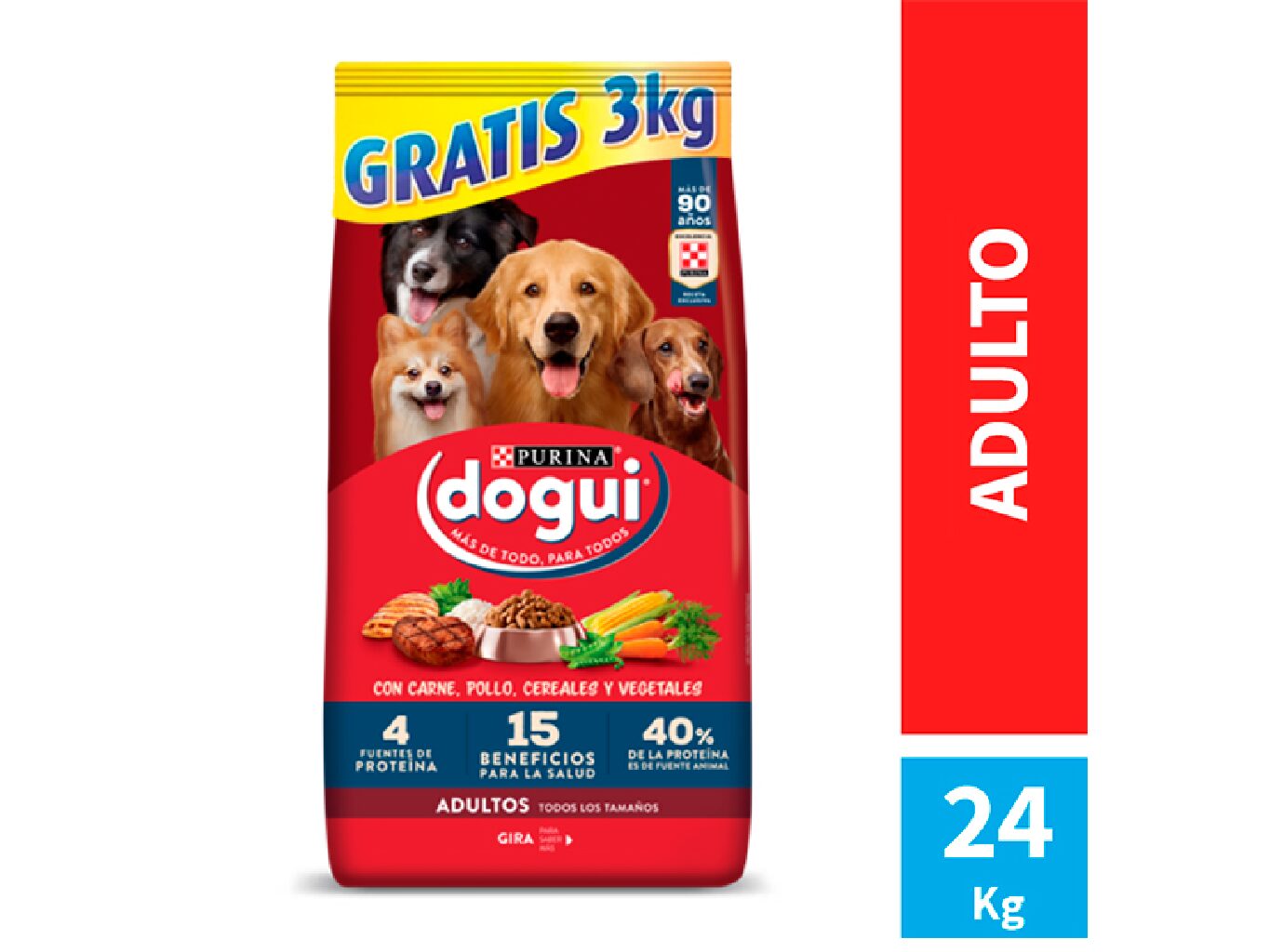 Alimento Purina Dogui Adulto x 21kg + 3kg BONUS BAG